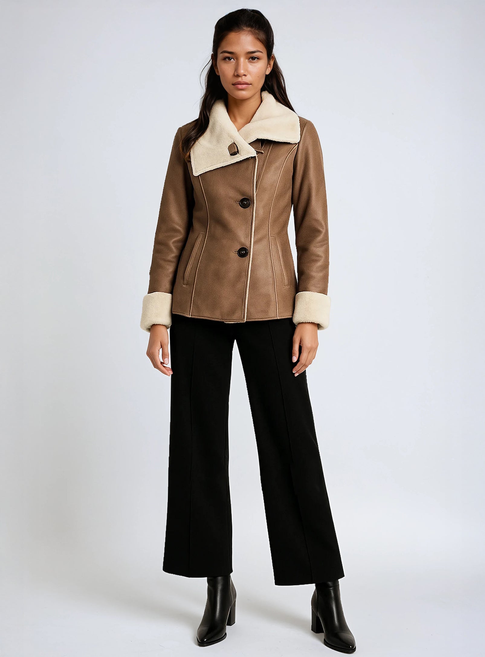 ELSSA |Melton Long Coat – Point Zero