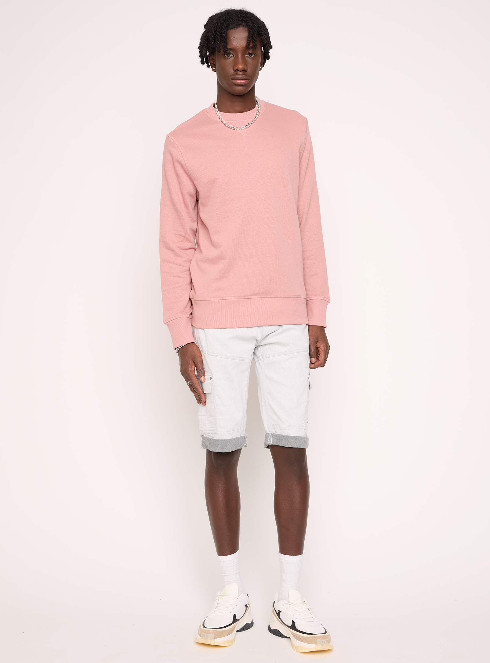 TOLGA | 2-TONE STRETCH DENIM CAPRI WITH BELT – Point Zero